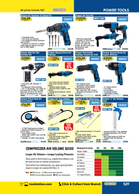 Draper Square Drive Air Impact Wrench 1/2" | Toolstation