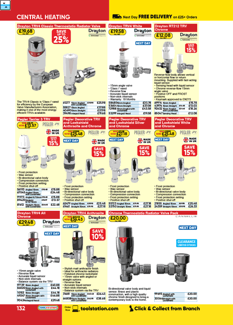 Drayton TRV4 Classic Thermostatic Radiator Valve 15mm Angled | Toolstation