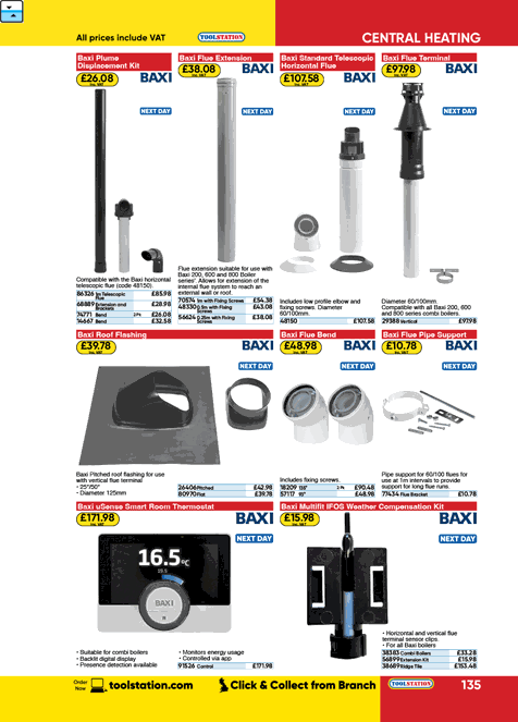 Baxi Plume Displacement Kit Bend | Toolstation