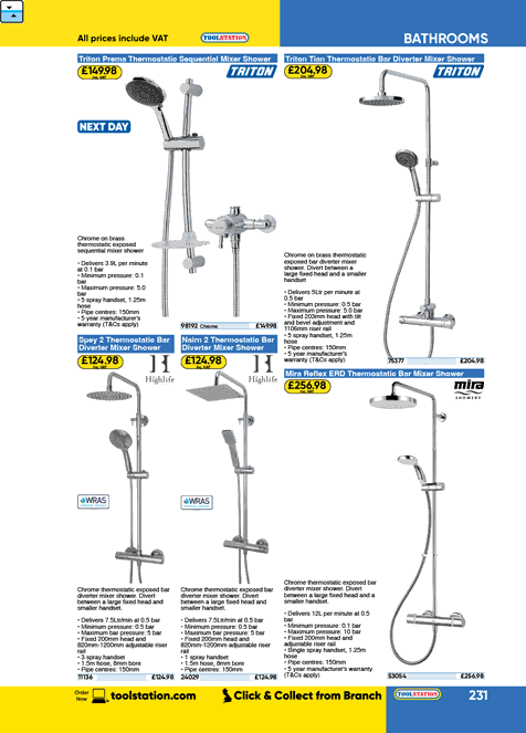 Mira Reflex ERD Thermostatic Bar Mixer Shower | Toolstation