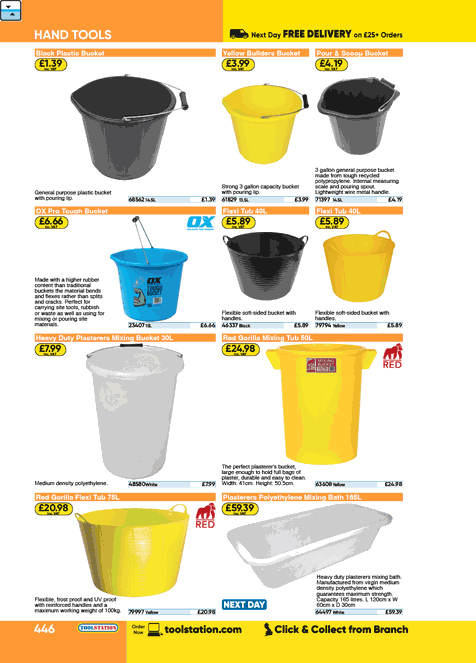 Yellow Builders Bucket 13.5L | Toolstation