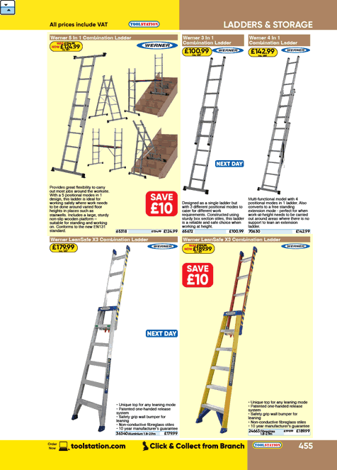 Werner 3 In 1 Combination Ladder | Toolstation