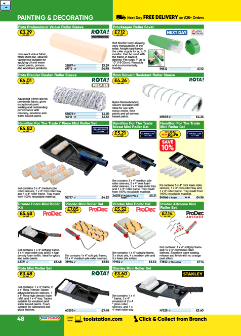 Hamilton For The Trade Mixed Mini Roller Set 4" Medium Pile & Foam ...