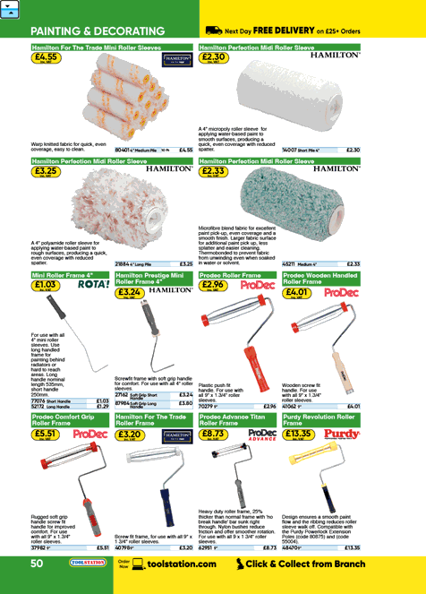 Hamilton Perfection Midi Roller Sleeve Short Pile 4" | Toolstation