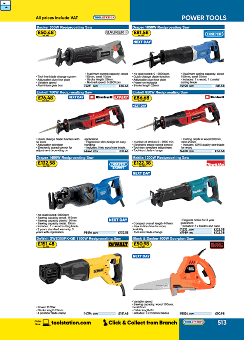 Black & Decker 400W Scorpion Saw 240V | Toolstation