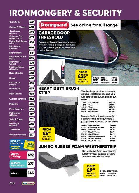 Stormguard Jumbo Rubber Foam Weatherstrip Black 6m | Toolstation