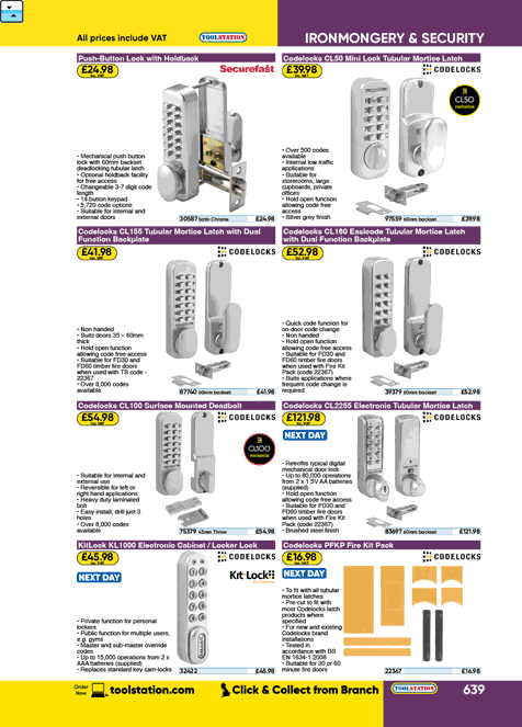 Push-Button Lock with Holdback Satin Chrome | Toolstation