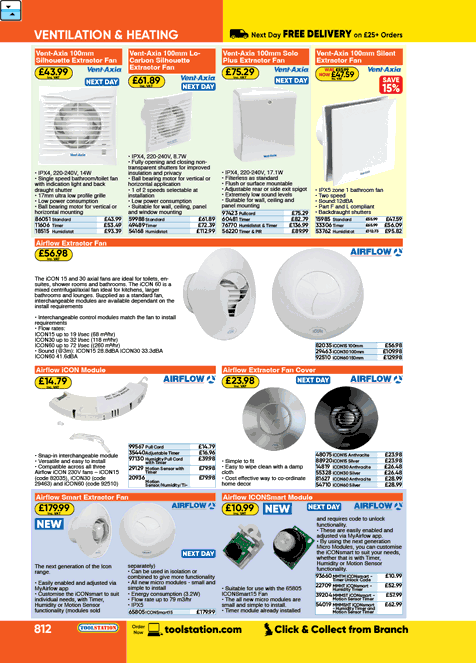 Airflow Extractor Fan iCON60 150mm | Toolstation