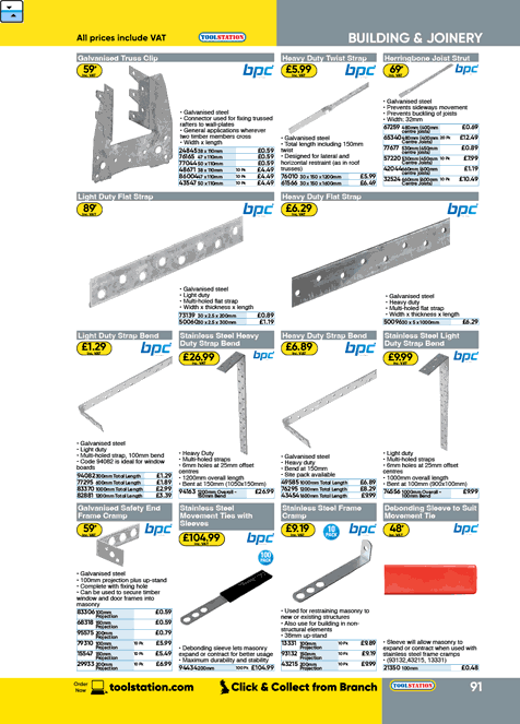 Heavy Duty Flat Strap 30 x 5 x 1000mm | Toolstation